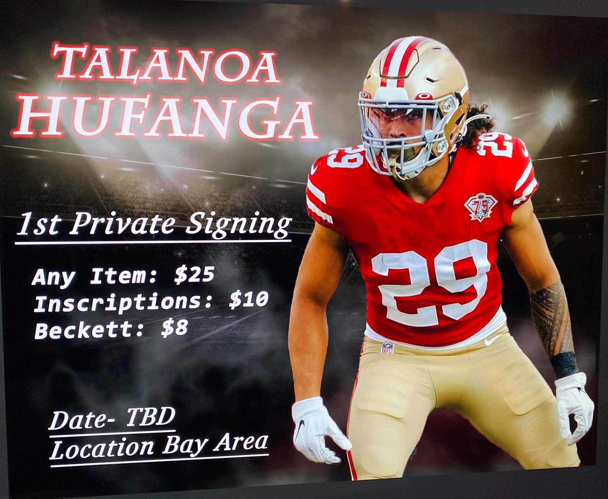 Talanoa Hufanga Autograph Event (Private Signing) | Trifecta Sports ...
